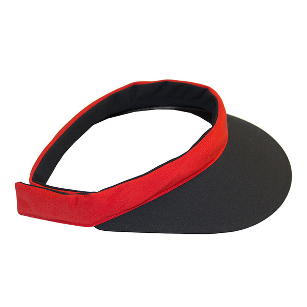 Velcro Visor || Black-Red – Twisty Visors